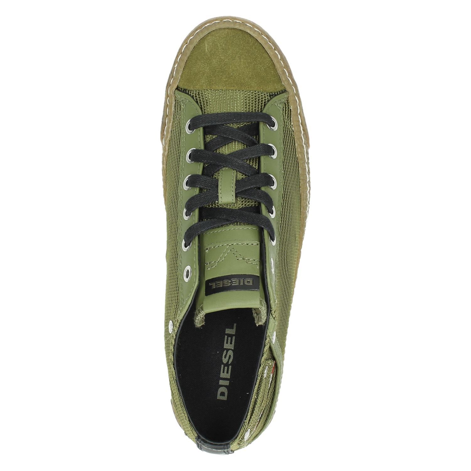 Diesel Exposure Low - Lage sneakers voor heren - Groen - Shoemixx.nl