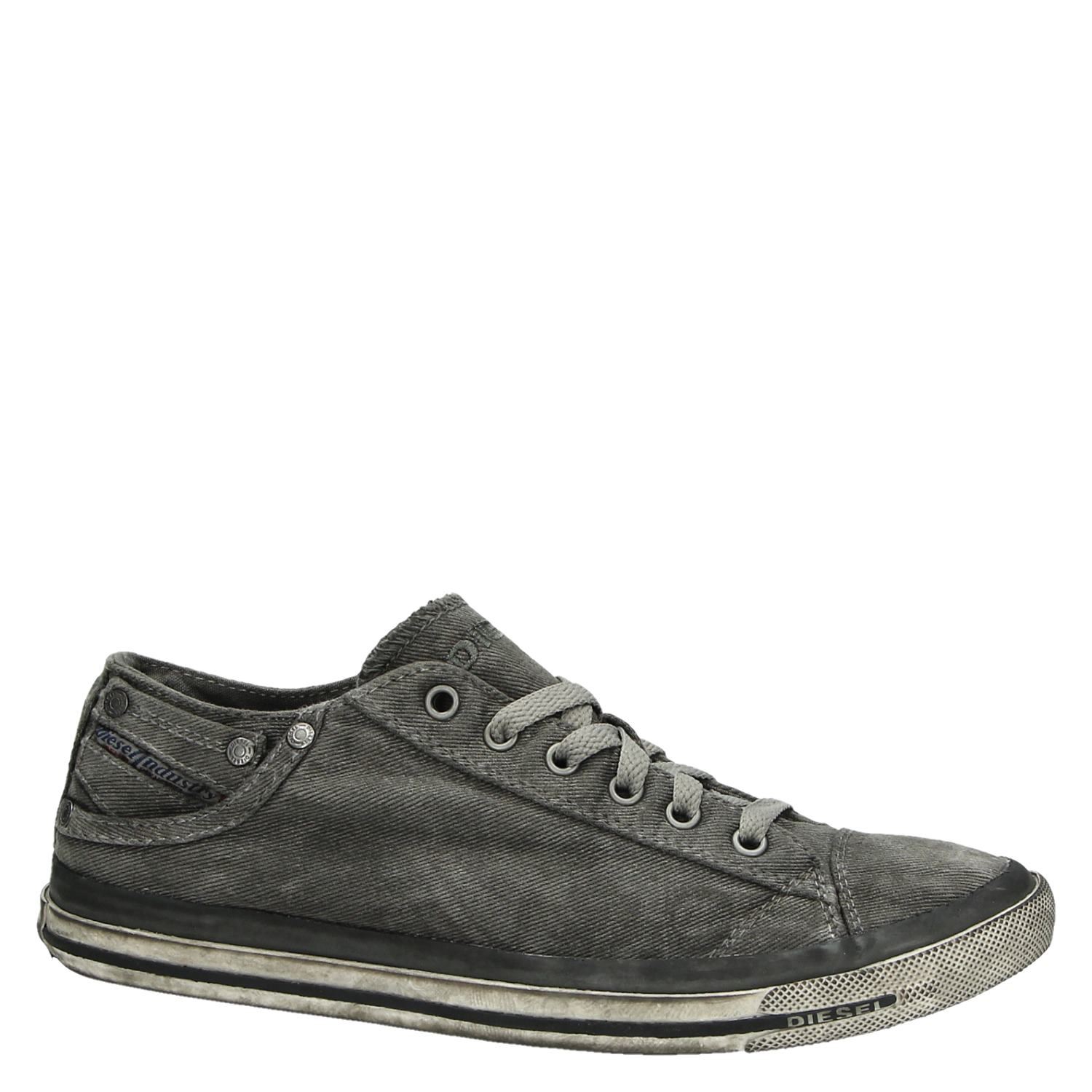 Diesel Exposure low - Lage sneakers voor heren - Grijs - Shoemixx.nl