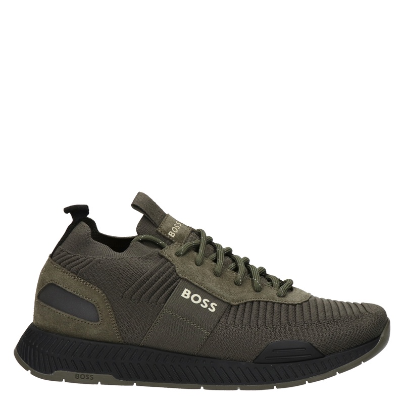 BOSS Titanium Runner - Lage sneakers voor heren - Groen - Nelson.nl
