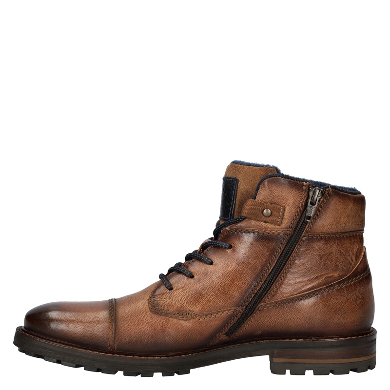 Bugatti - Veterboots voor heren - Cognac - Nelson.nl