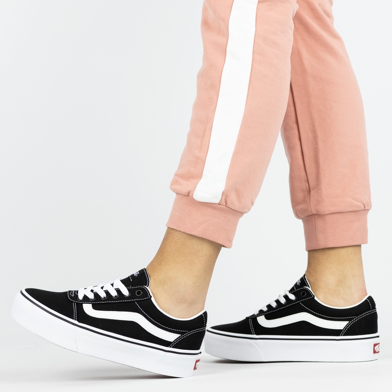 Vans Ward Platform - Lage sneakers voor dames - Zwart - Shoemixx.nl