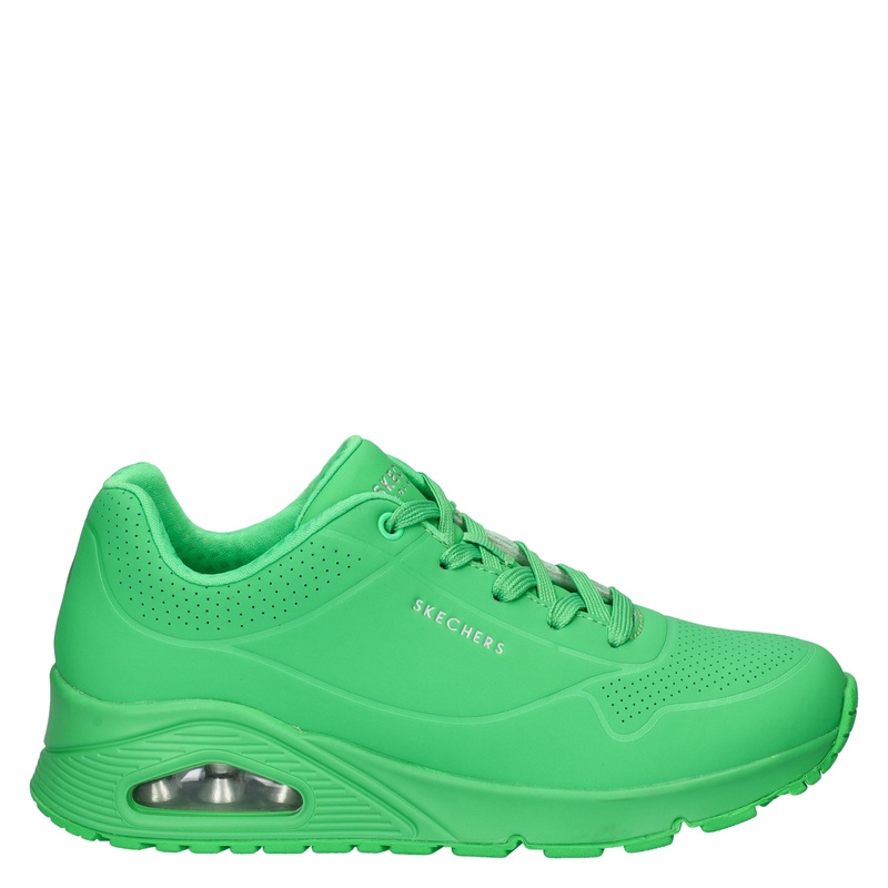 Skechers Street Uno - Lage sneakers voor dames - Groen - Nelson.nl