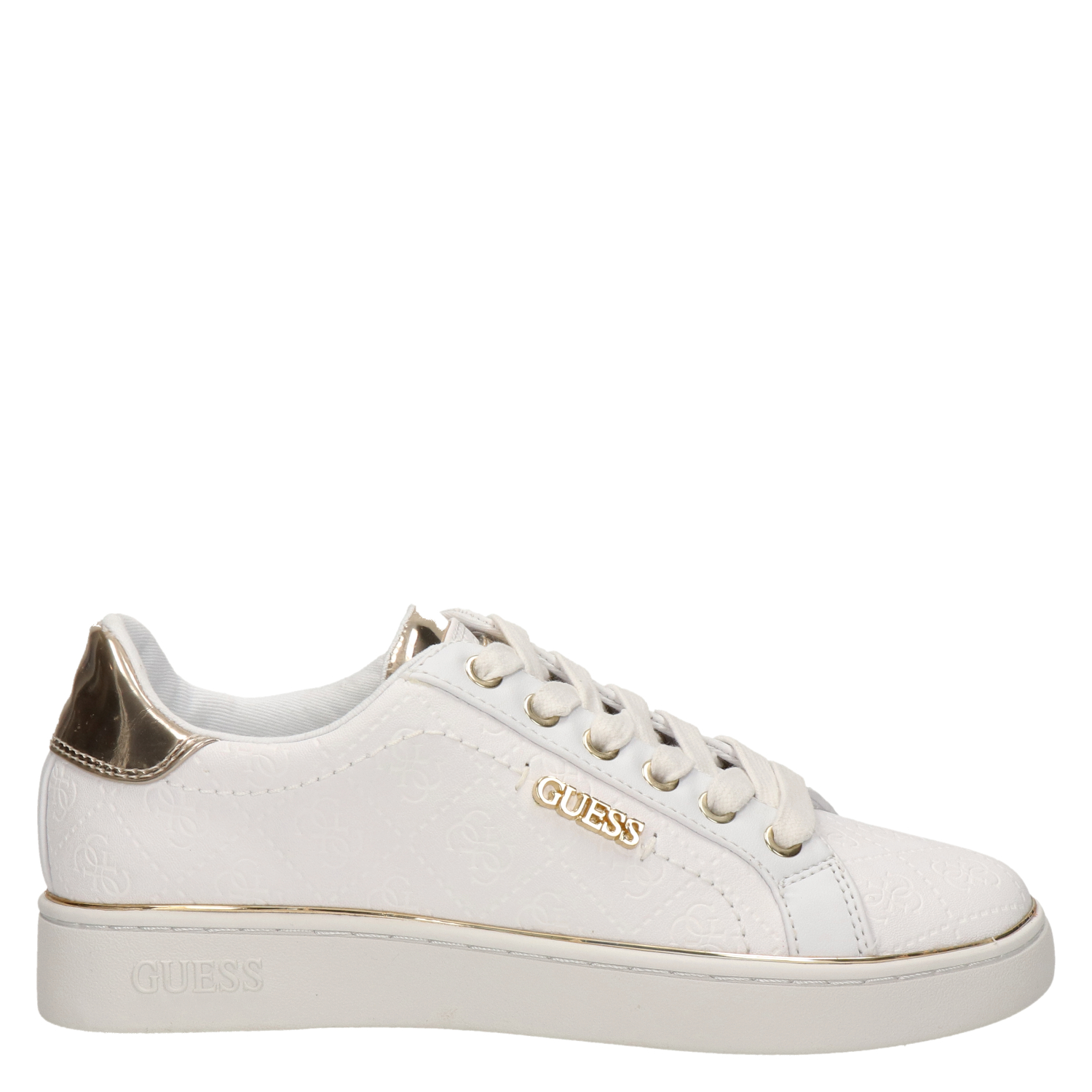Guess - Lage sneakers voor dames - Wit - Shoemixx.nl