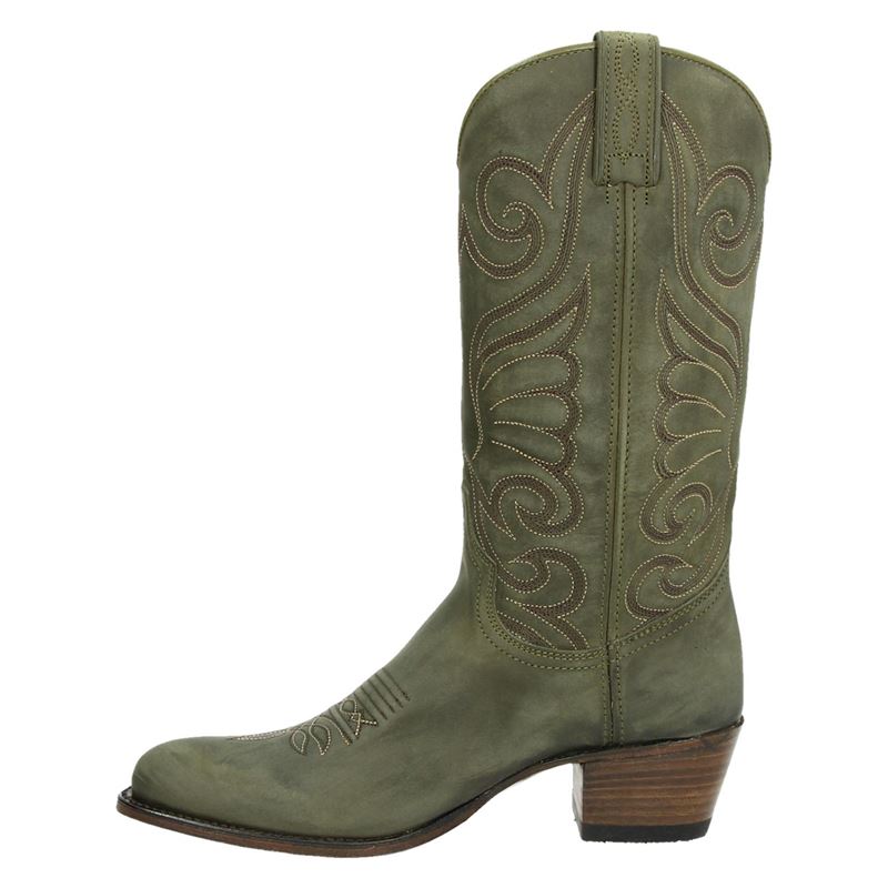 Sendra 11627 Debora - Cowboylaarzen voor dames - Groen - Shoemixx.nl