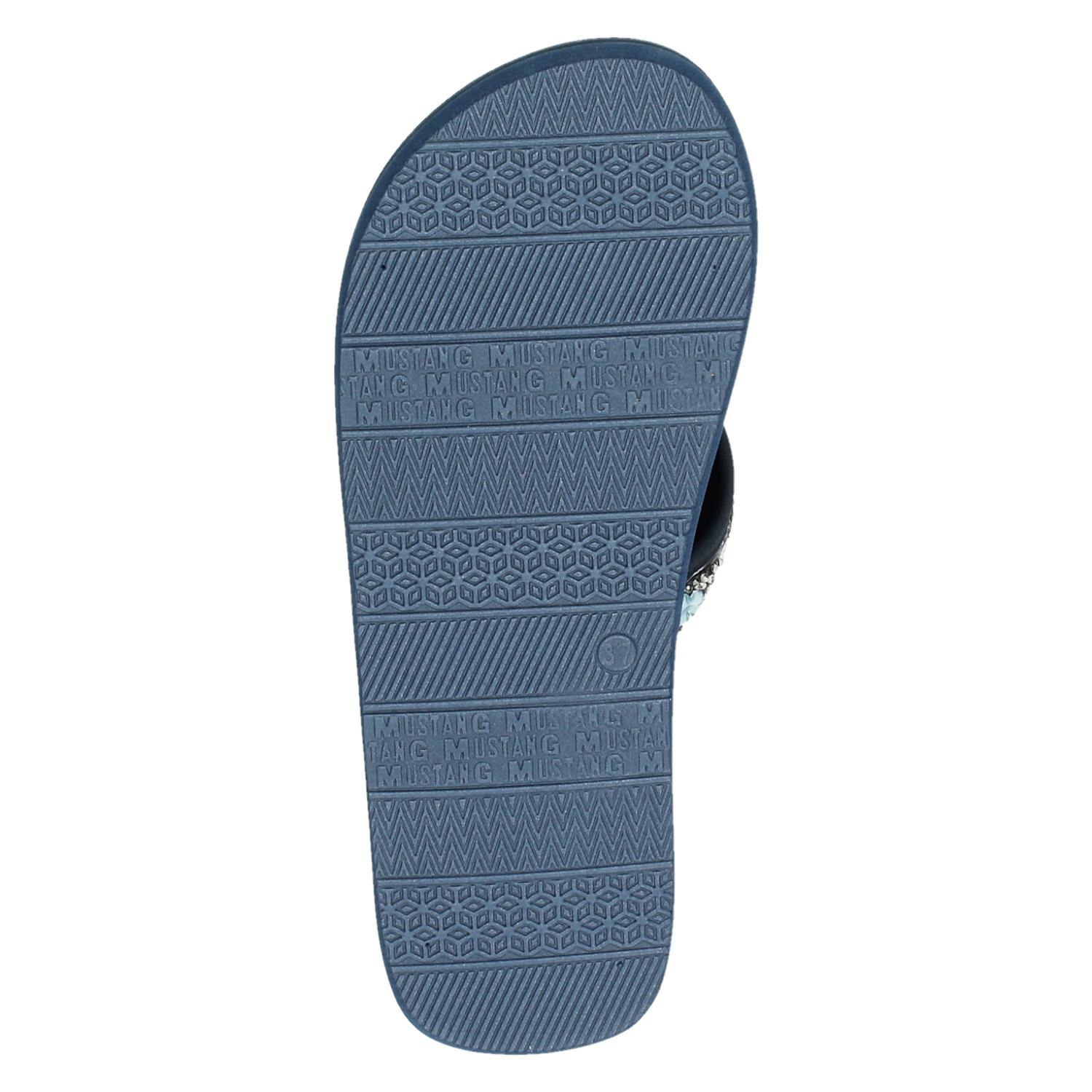 Mustang - Slippers voor dames - Blauw - Shoemixx.nl