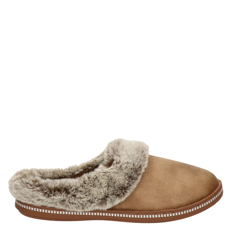 Skechers Cozy Campfire - Pantoffels voor dames - Cognac - Nelson.nl