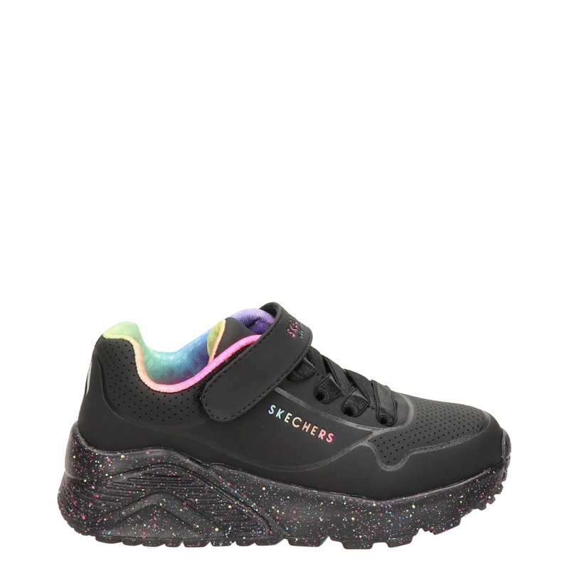Skechers Uno Light - Lage sneakers voor meisjes - Zwart - Nelson.nl