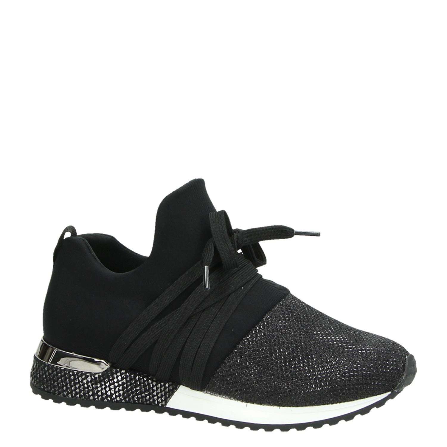 La Strada - Lage sneakers voor meisjes - Zwart - Shoemixx.nl