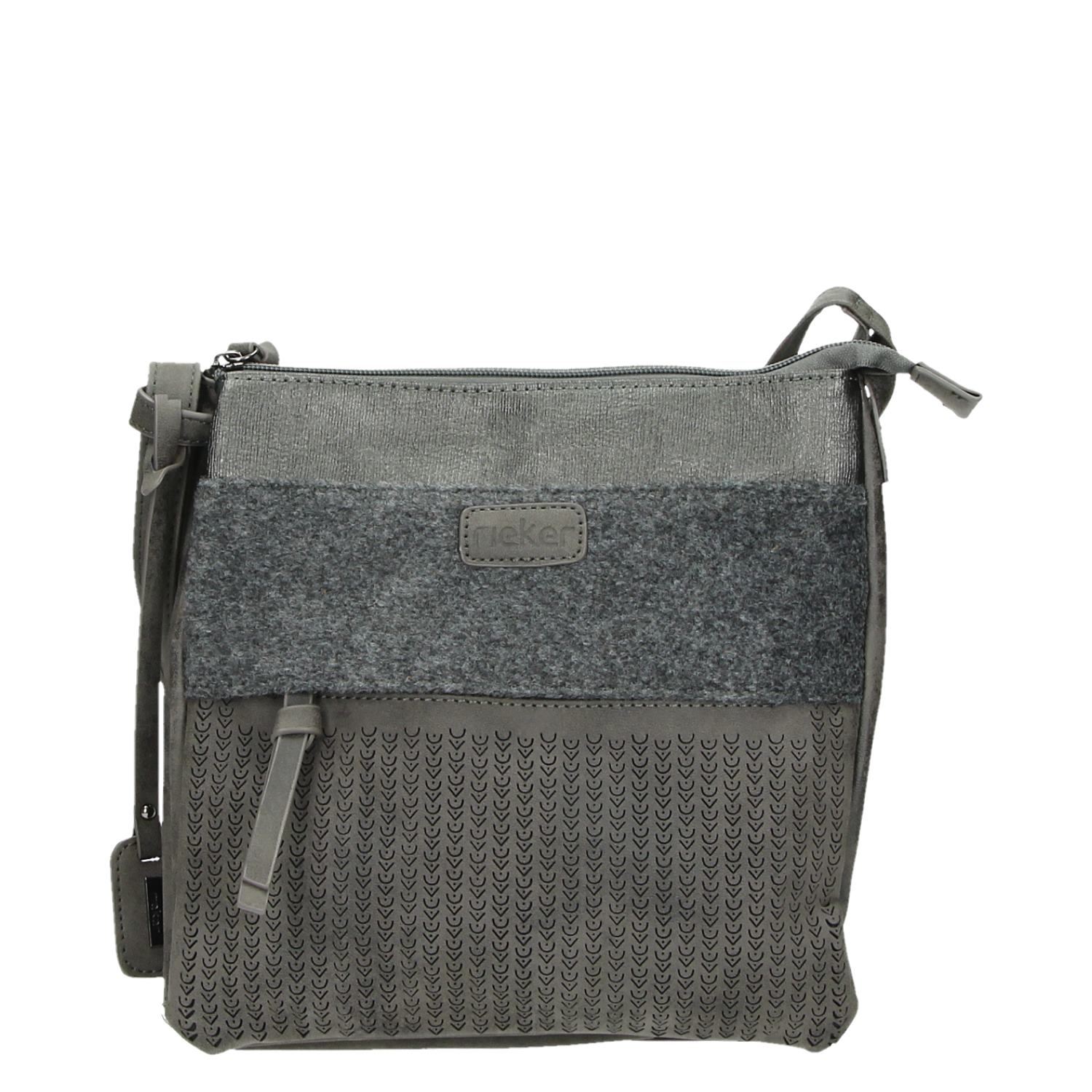 Rieker - Schoudertas voor dames - Grijs - Shoemixx.nl